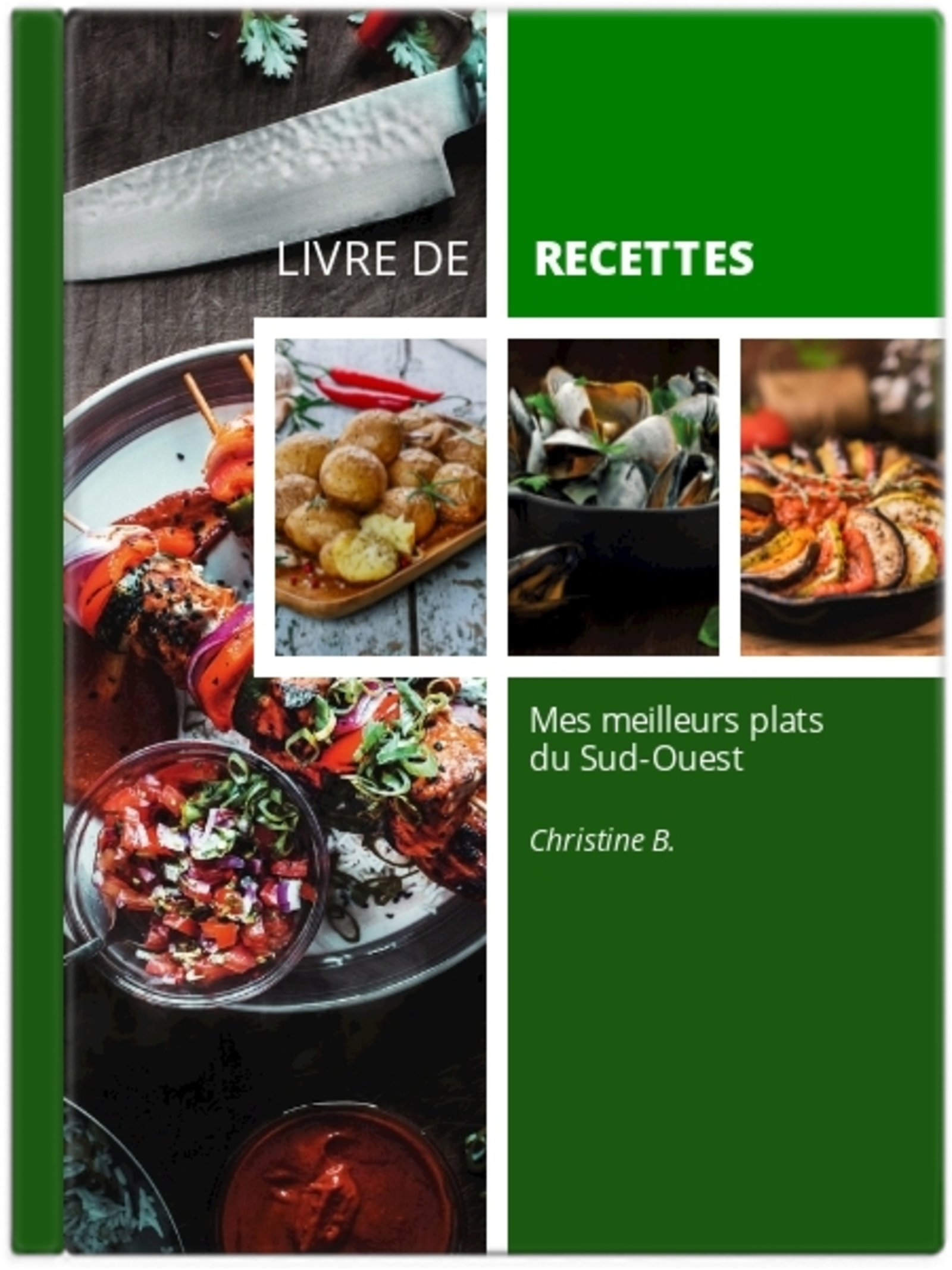 Livre de recettes de cuisine à personnaliser